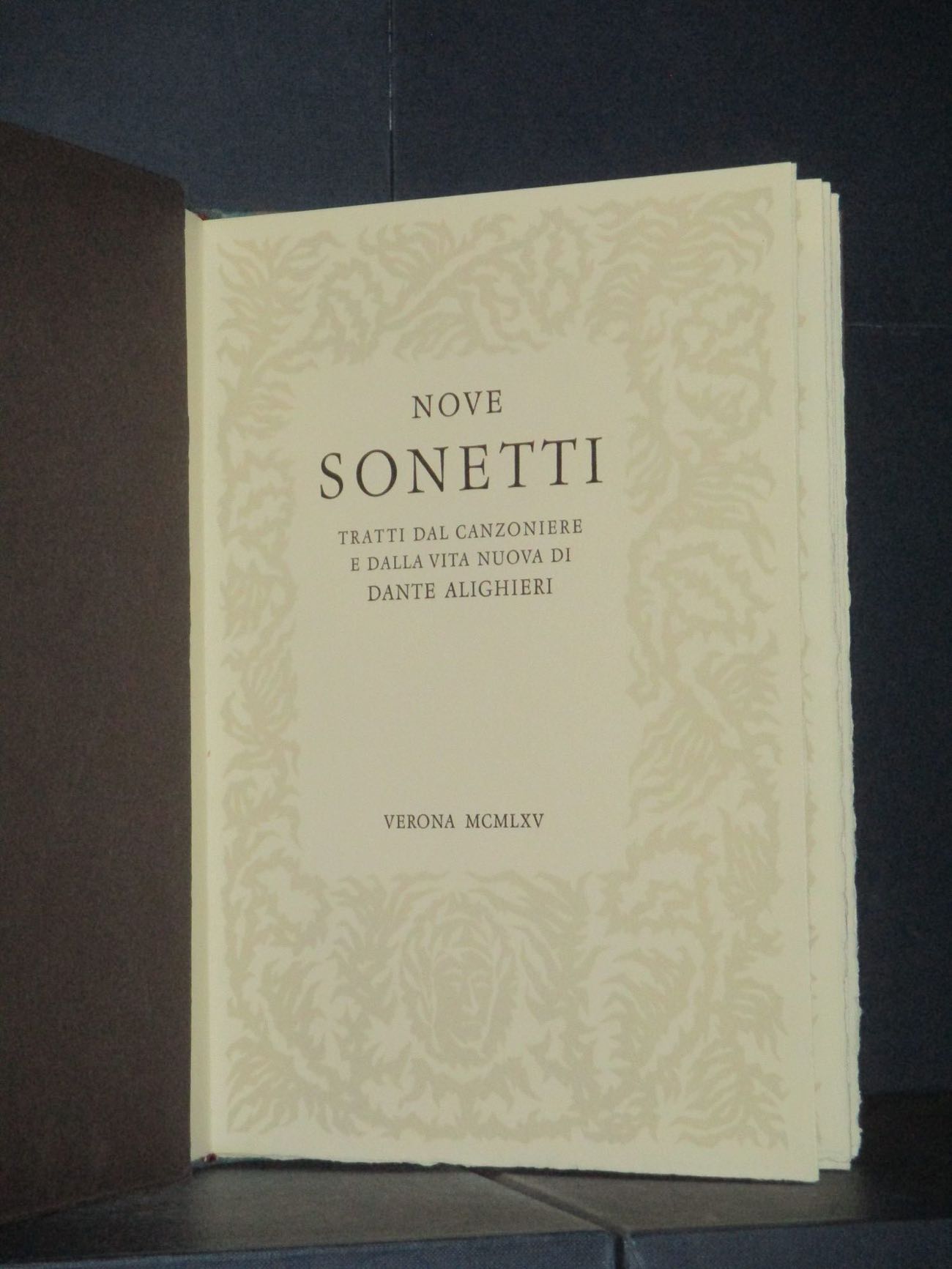 Renzo Sommaruga – Nove Sonetti di Dante Alighieri – Verona – 1965 (N°69 ...